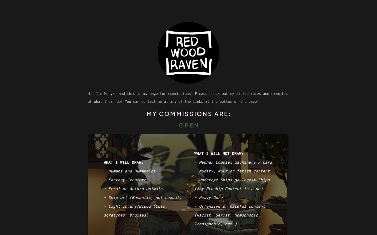 RedWoodRaven's Commissions